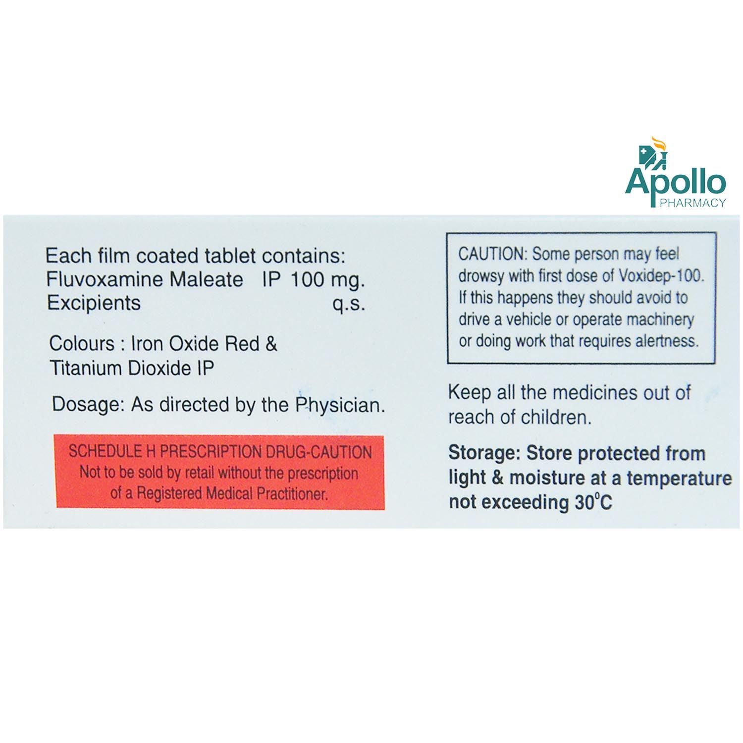 VOXIDEP 100MG TABLET Price, Uses, Side Effects, Composition - Apollo ...