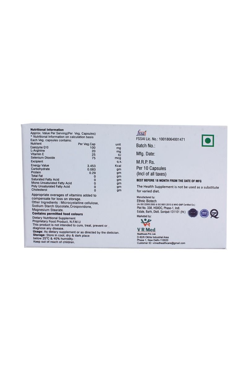 VRX Gold Q 10 Capsule 10's Price, Uses, Side Effects, Composition ...
