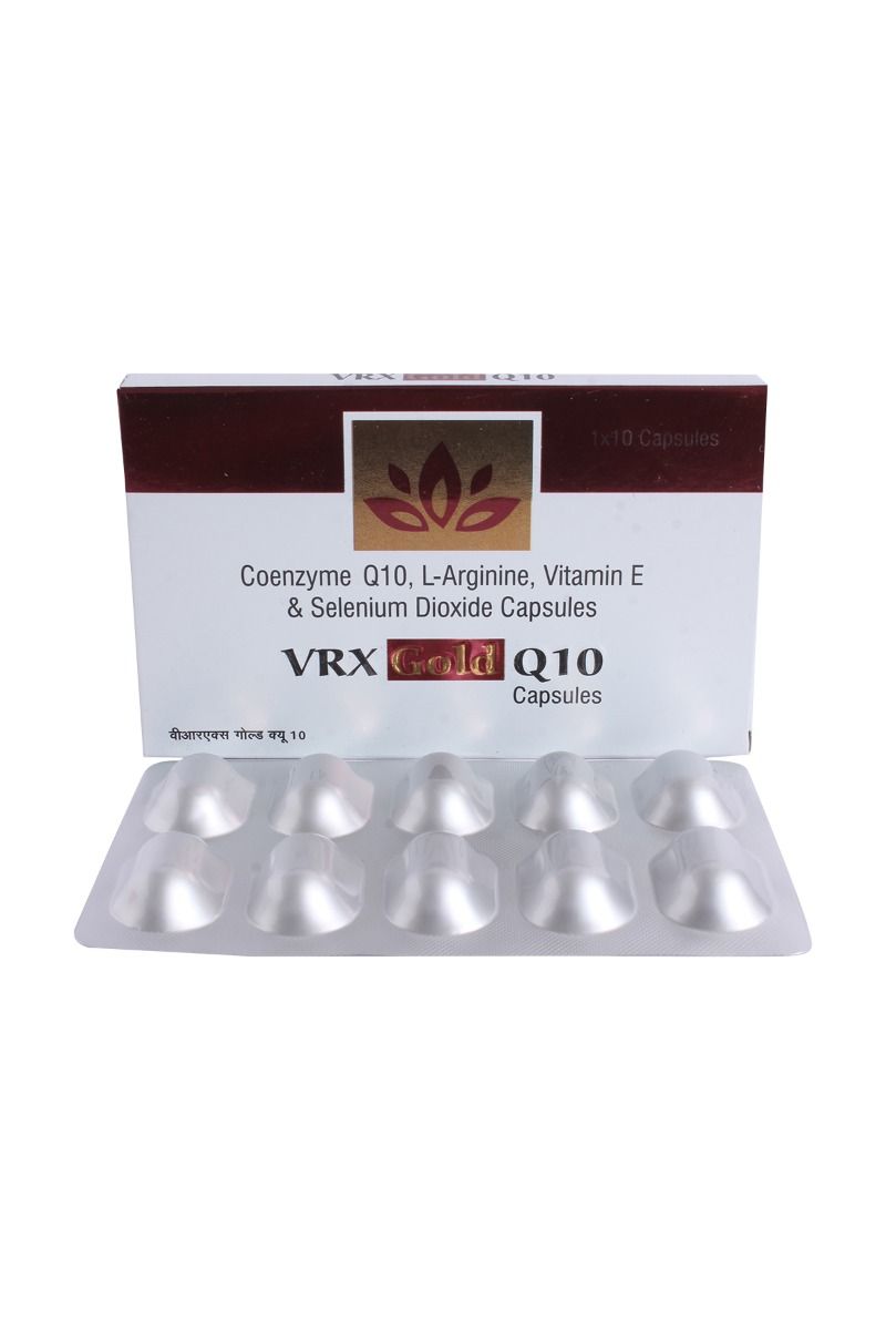 VRX Gold Q 10 Capsule 10's Price, Uses, Side Effects, Composition ...