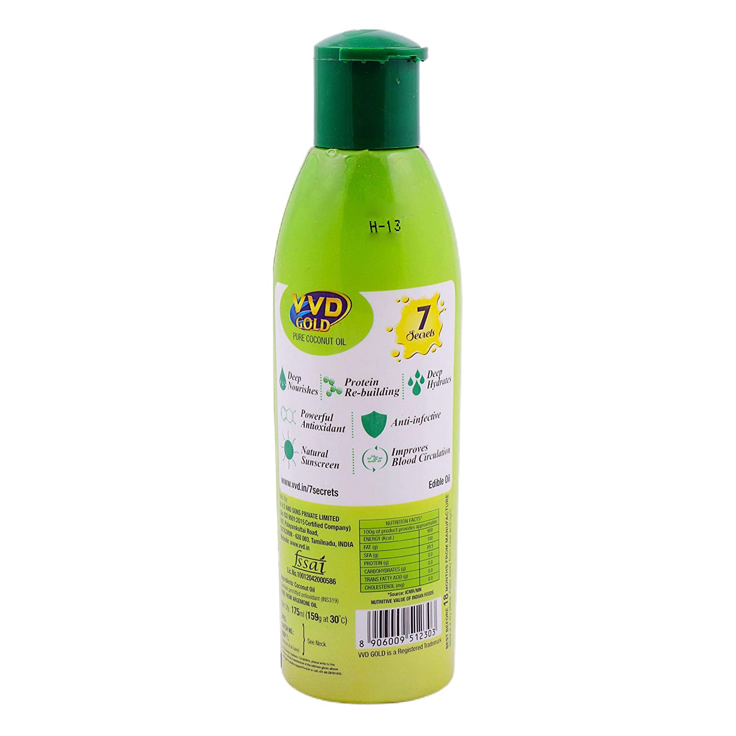 Vvd Gold Pure Coconut Oil, 175 ml Price, Uses, Side Effects ...