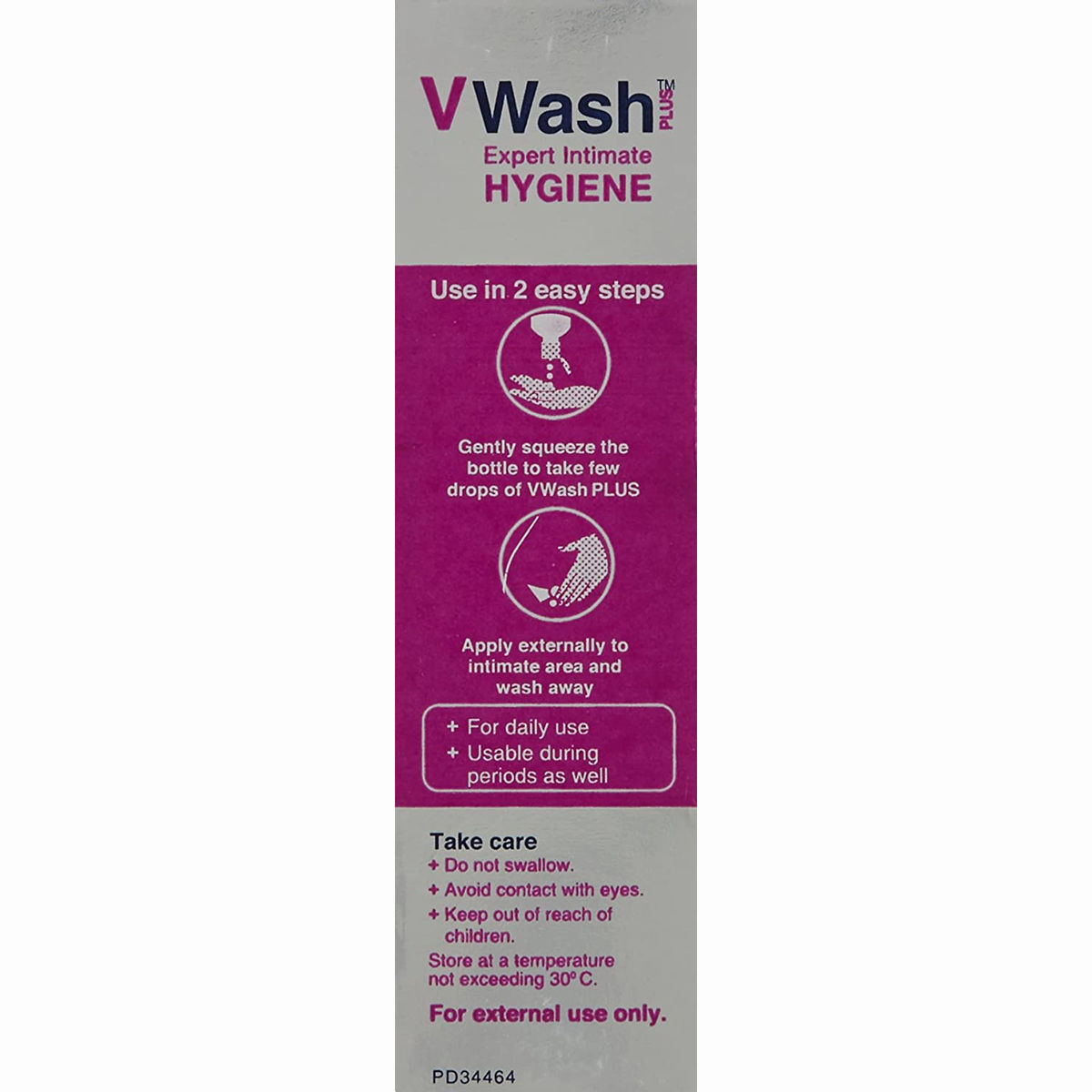 VWash Plus Expert Intimate Hygiene Wash, 20 ml Price, Uses, Side ...