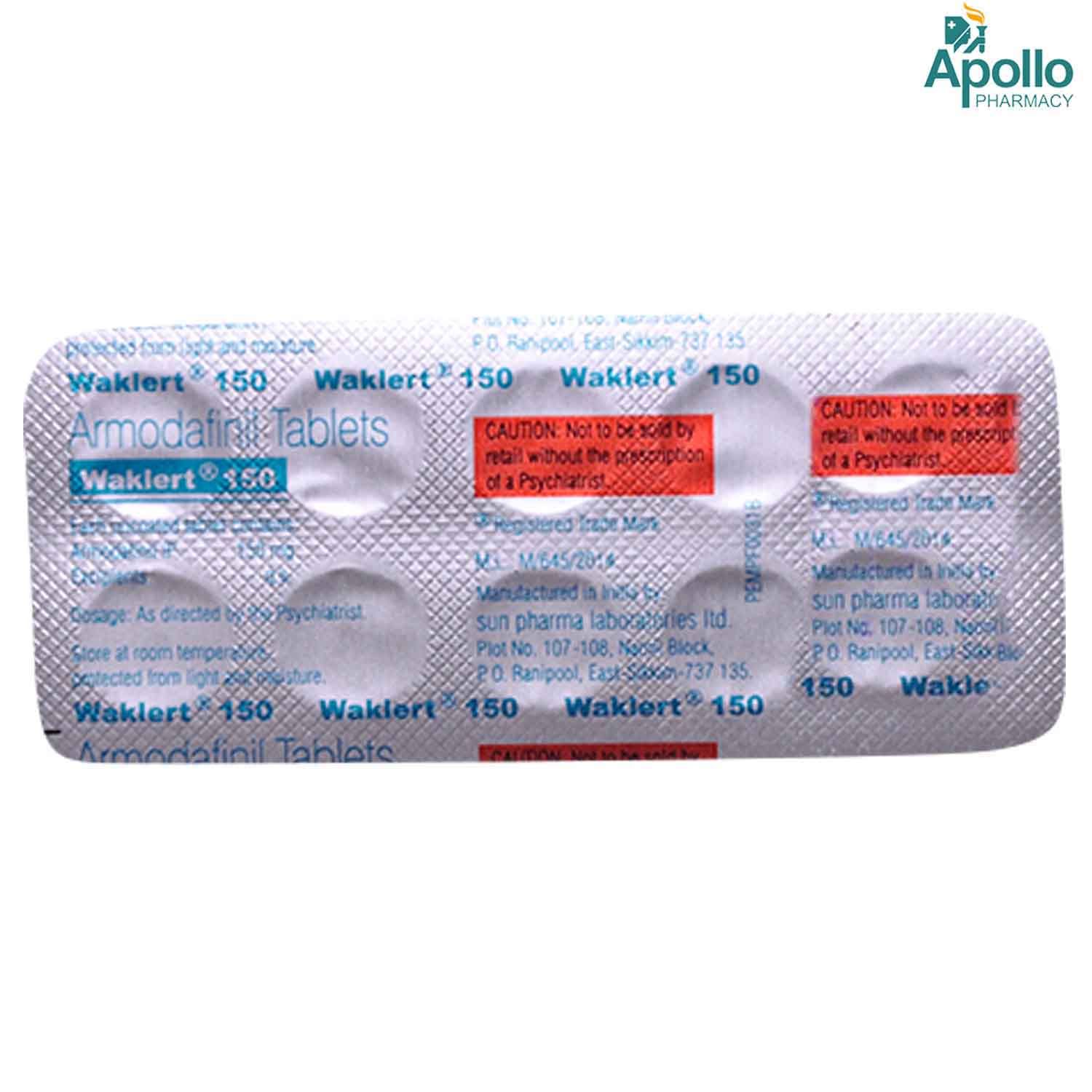 Waklert 150 Tablet | Uses, Side Effects, Price | Apollo Pharmacy