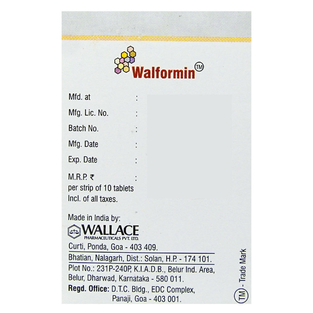 Walformin Tablet 10's Price, Uses, Side Effects, Composition - Apollo ...