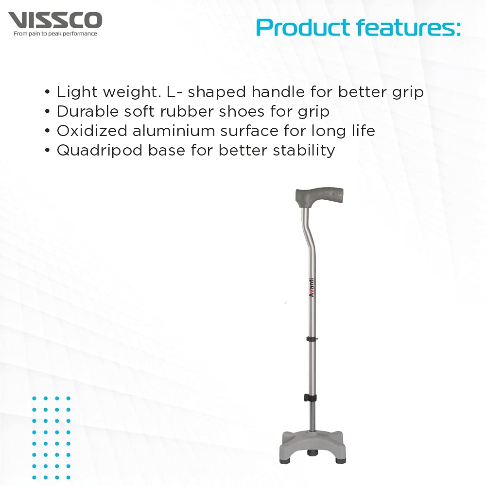 Vissco Quadripod Walking Stick, 1 Count Price, Uses, Side Effects ...