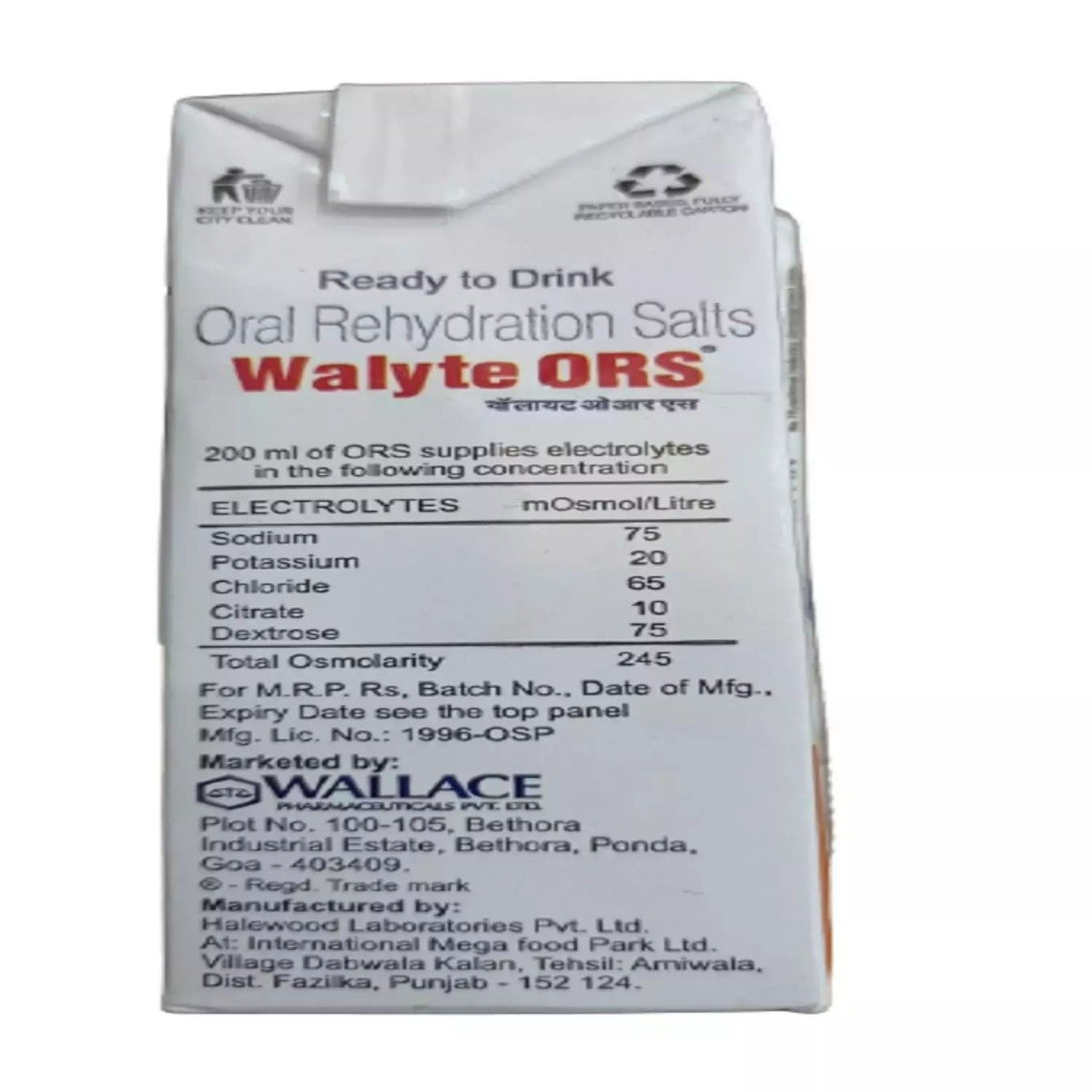 Buy Walyte Ors Orange Flavour Drink | 19 Minutes Delivery | Apollo Pharmacy