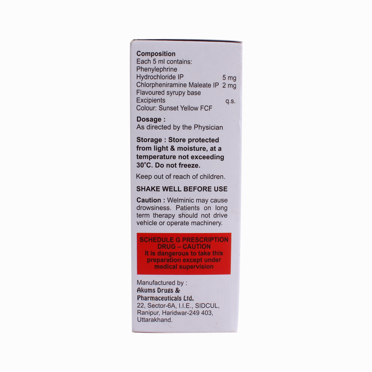 Welminic Syrup | Uses, Side Effects, Price | Apollo Pharmacy