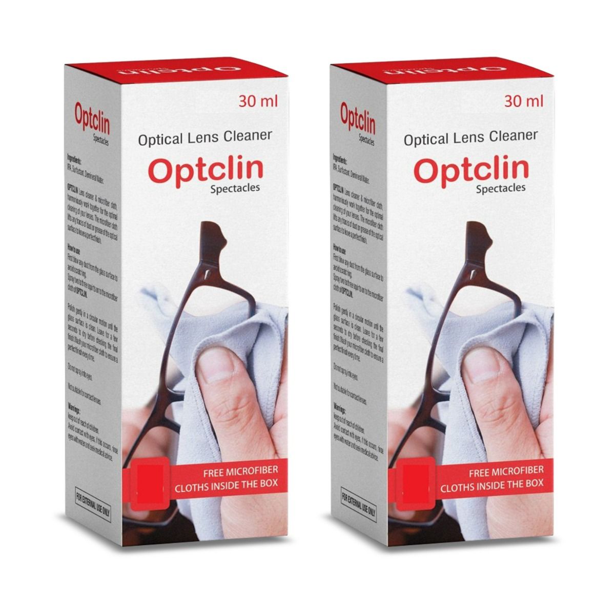 Buy West-Coast Optclin Optical Lens Cleaner, 60 ml (2x30 ml) | 19 ...