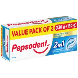Buy Pepsodent 2 in 1 Germ Fighting Formula Toothpaste, 2x130 gm | 19 ...