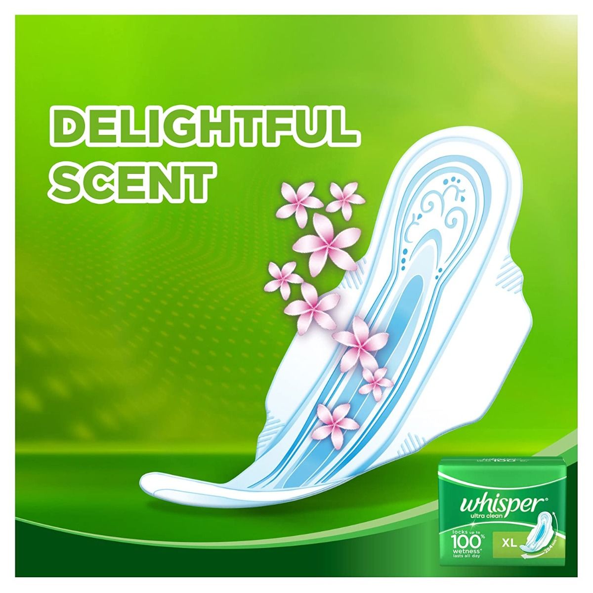 Whisper Ultra Clean Wings Sanitary Pads XL, 30 Count Price, Uses, Side ...