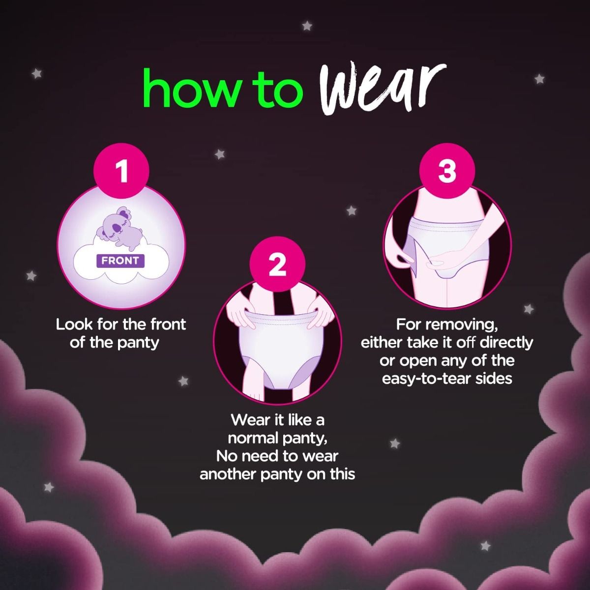 Whisper Bindazzz Nights Period Panty Medium-Large, 6 Count Price, Uses ...