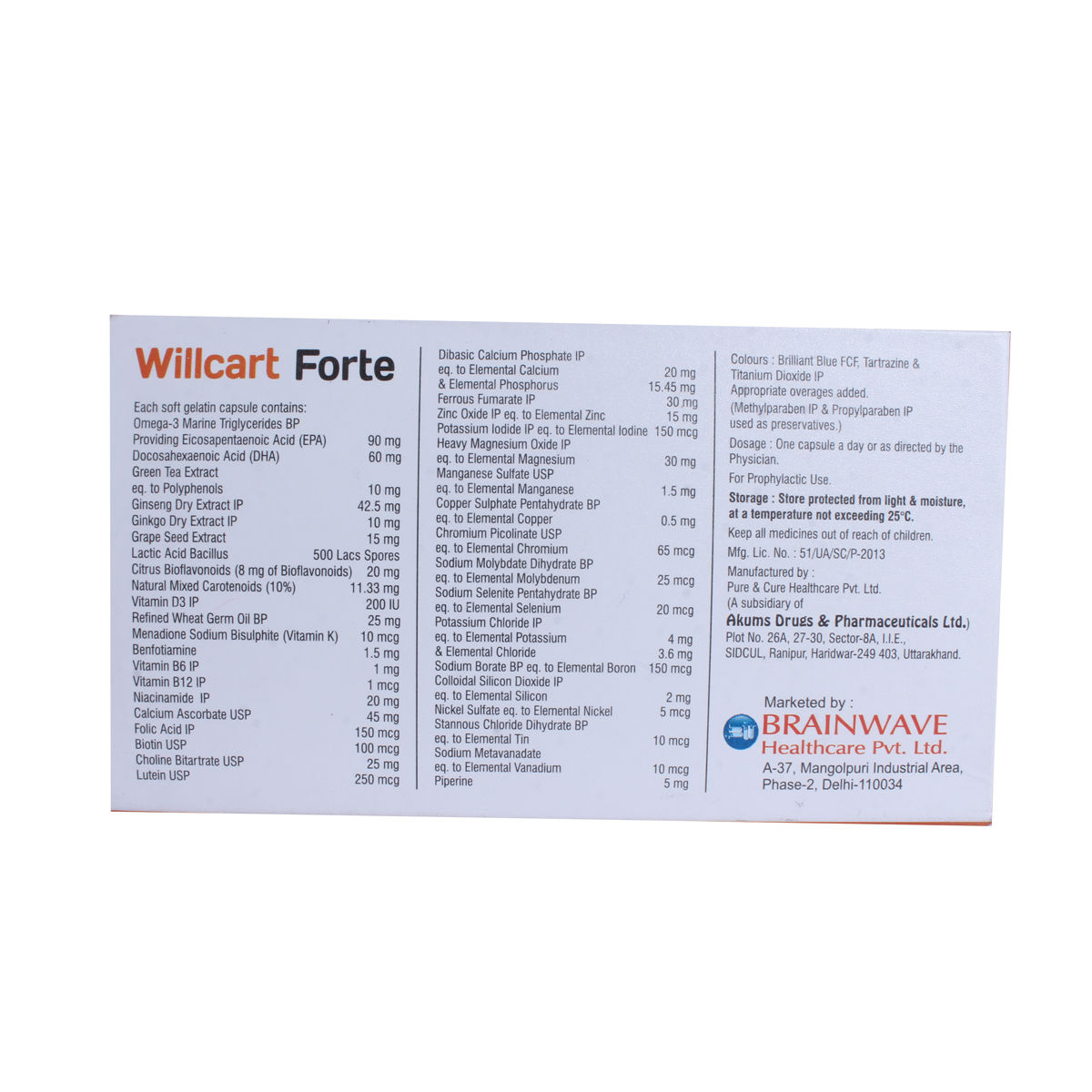 Willcart-Forte Tablet 10's Price, Uses, Side Effects, Composition ...