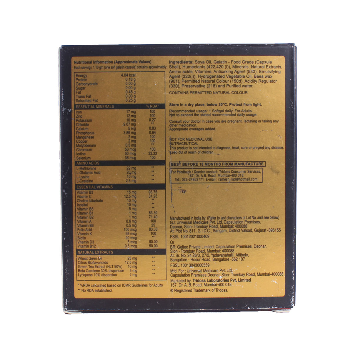 Winofit Gold Capsule 15's Price, Uses, Side Effects, Composition ...