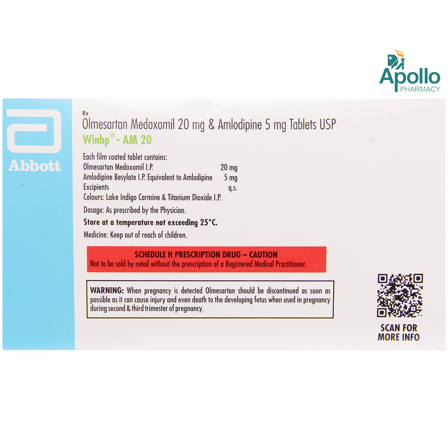 Winbp-AM 20 Tablet 15's Price, Uses, Side Effects, Composition - Apollo ...