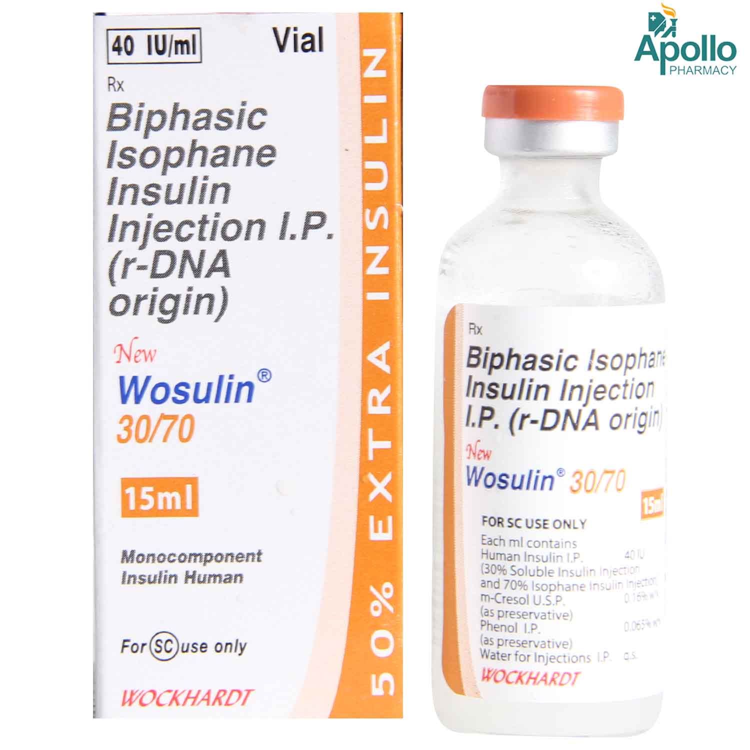New Wosulin 30/70 40IU Injection 15 ml Price, Uses, Side Effects ...