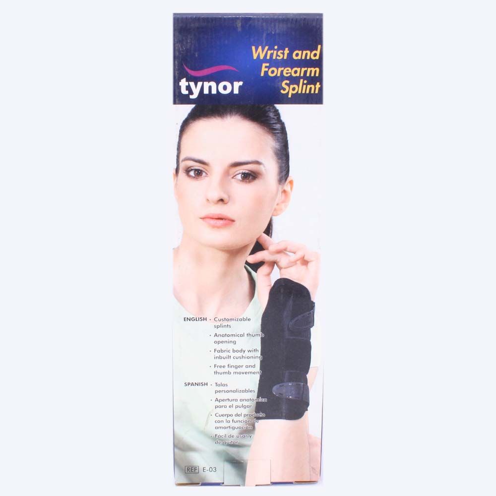 Tynor Wrist Forearm Splint Right Large, 1 Count Price, Uses, Side ...