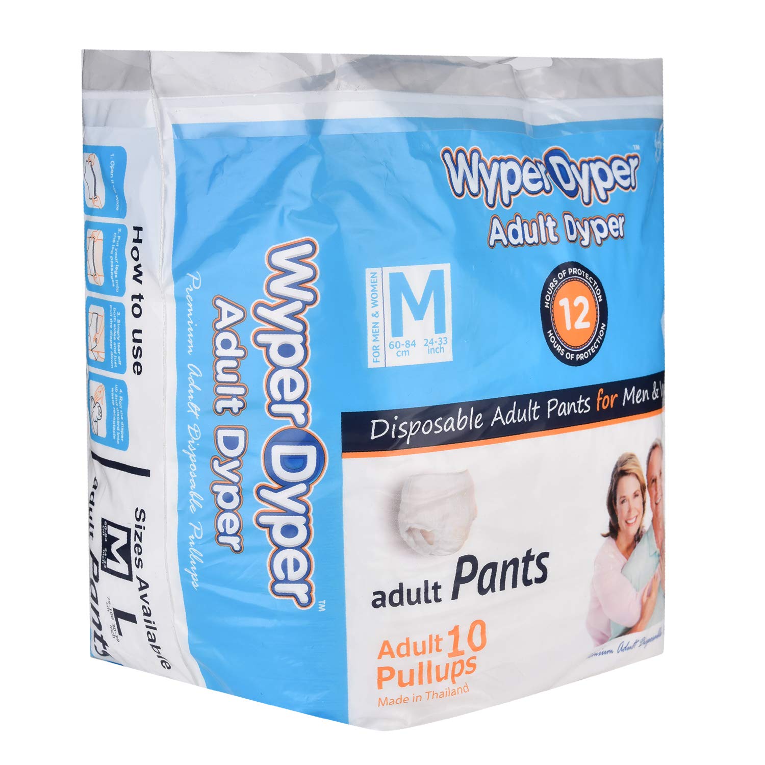 Wyper Adult Diaper Pants Medium, 10 Count Price, Uses, Side Effects ...