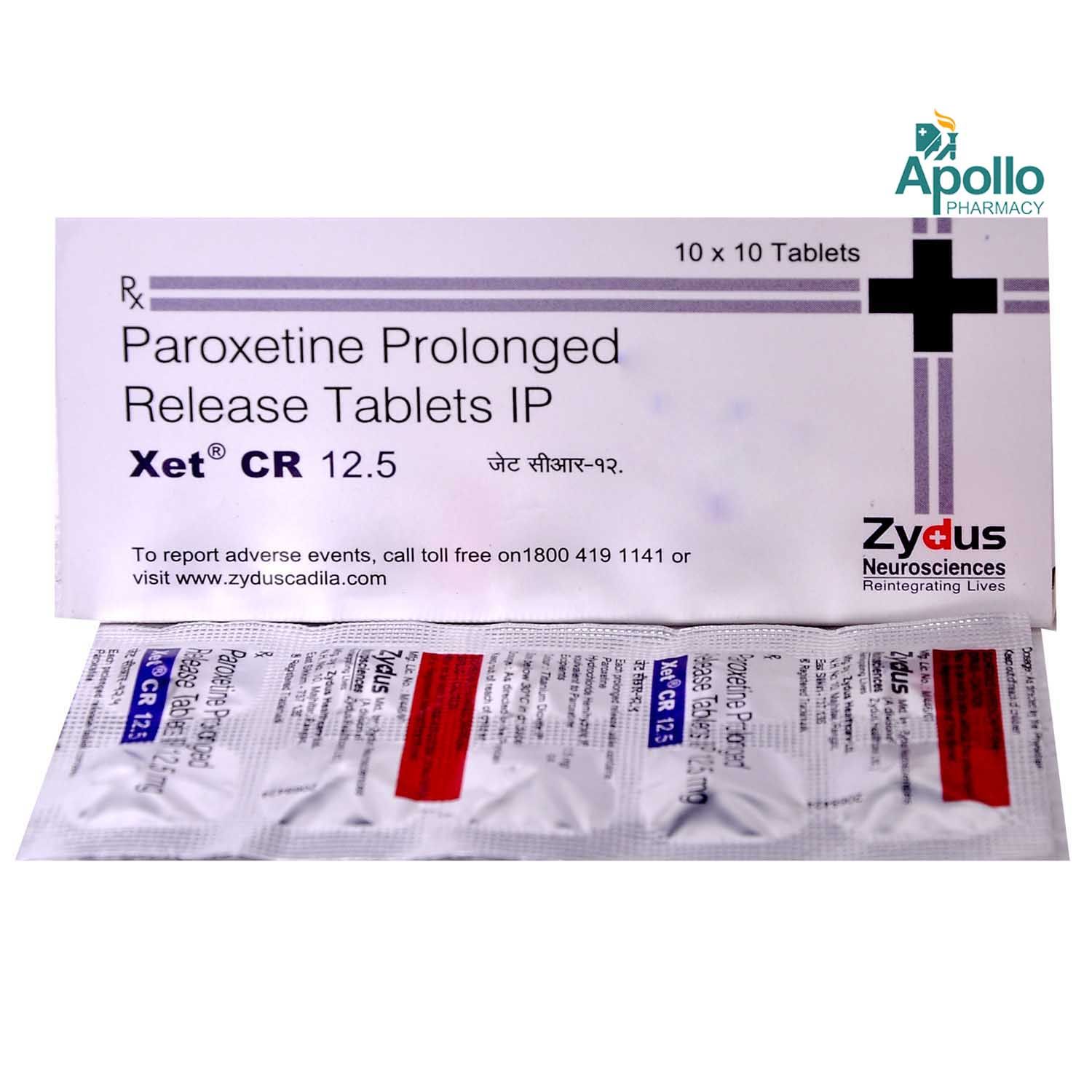 Xet CR 12.5 Tablet 10's Price, Uses, Side Effects, Composition - Apollo ...