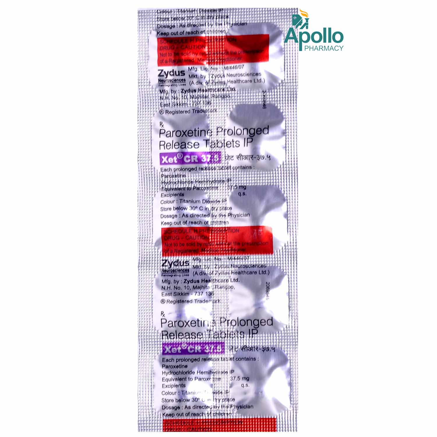 Xet CR 37.5 Tablet 10's Price, Uses, Side Effects, Composition - Apollo ...