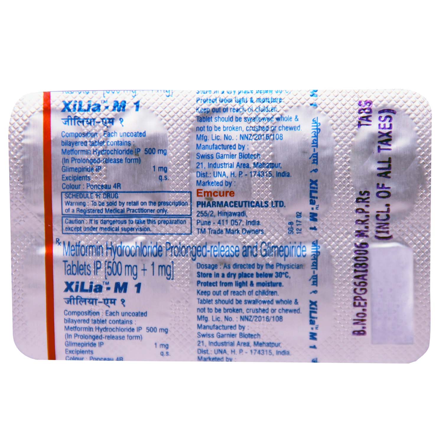 Xilia-M 1 Tablet 10's Price, Uses, Side Effects, Composition - Apollo ...