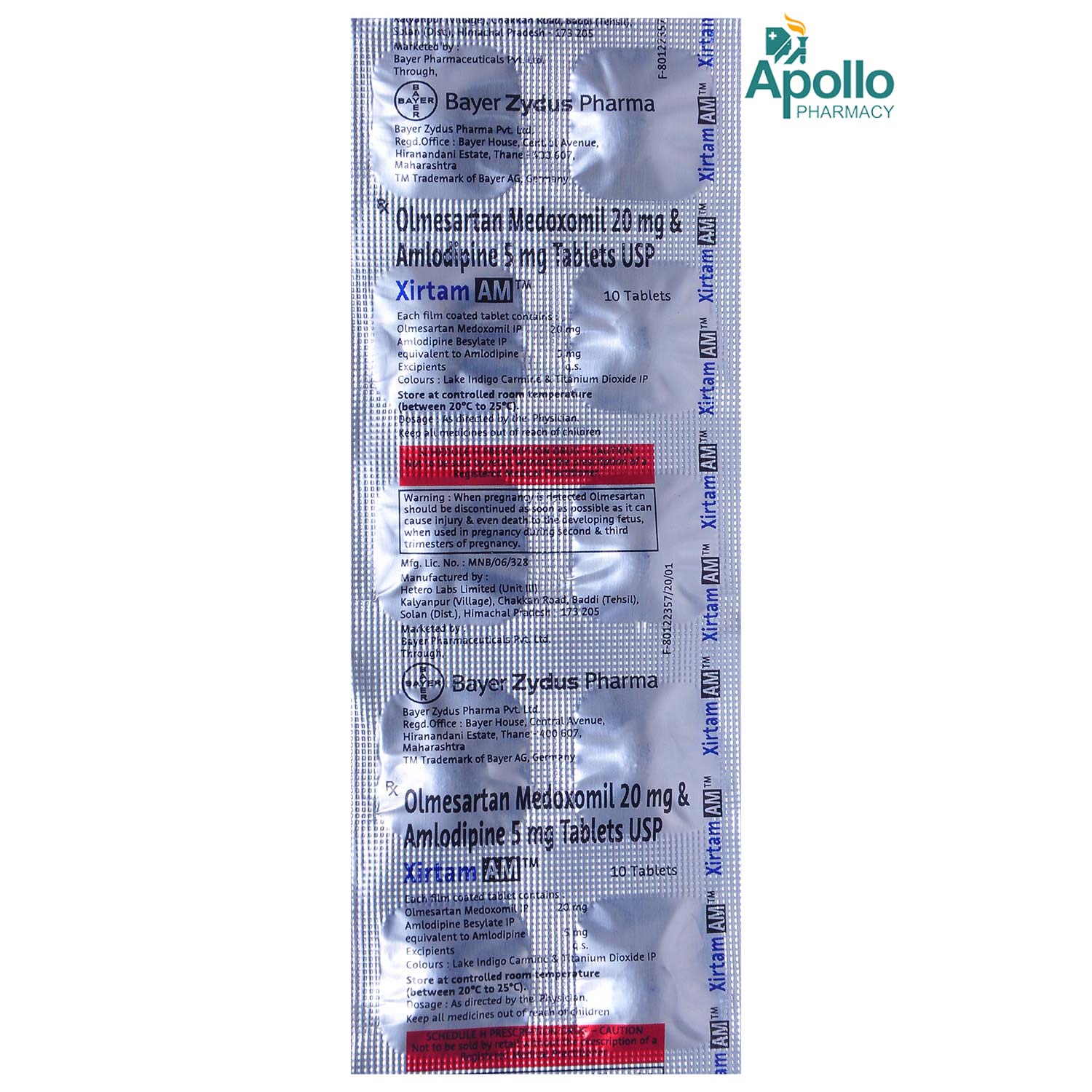 Xirtam AM Tablet 10's Price, Uses, Side Effects, Composition - Apollo ...