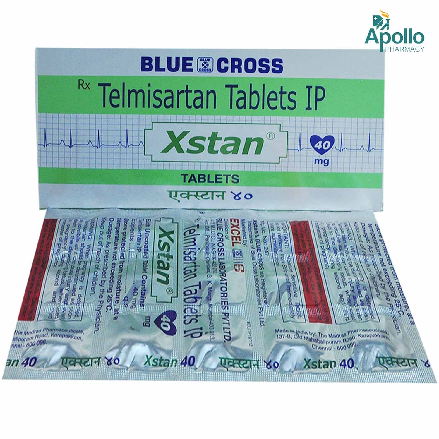 Xstan 40 mg Tablet 15's Price, Uses, Side Effects, Composition - Apollo ...