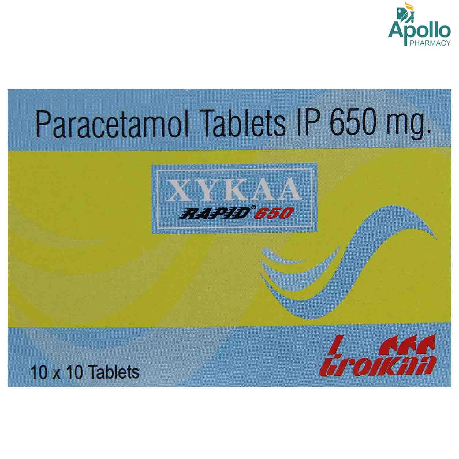 Xykaa Rapid 650 Tablet | Uses, Side Effects, Price | Apollo Pharmacy
