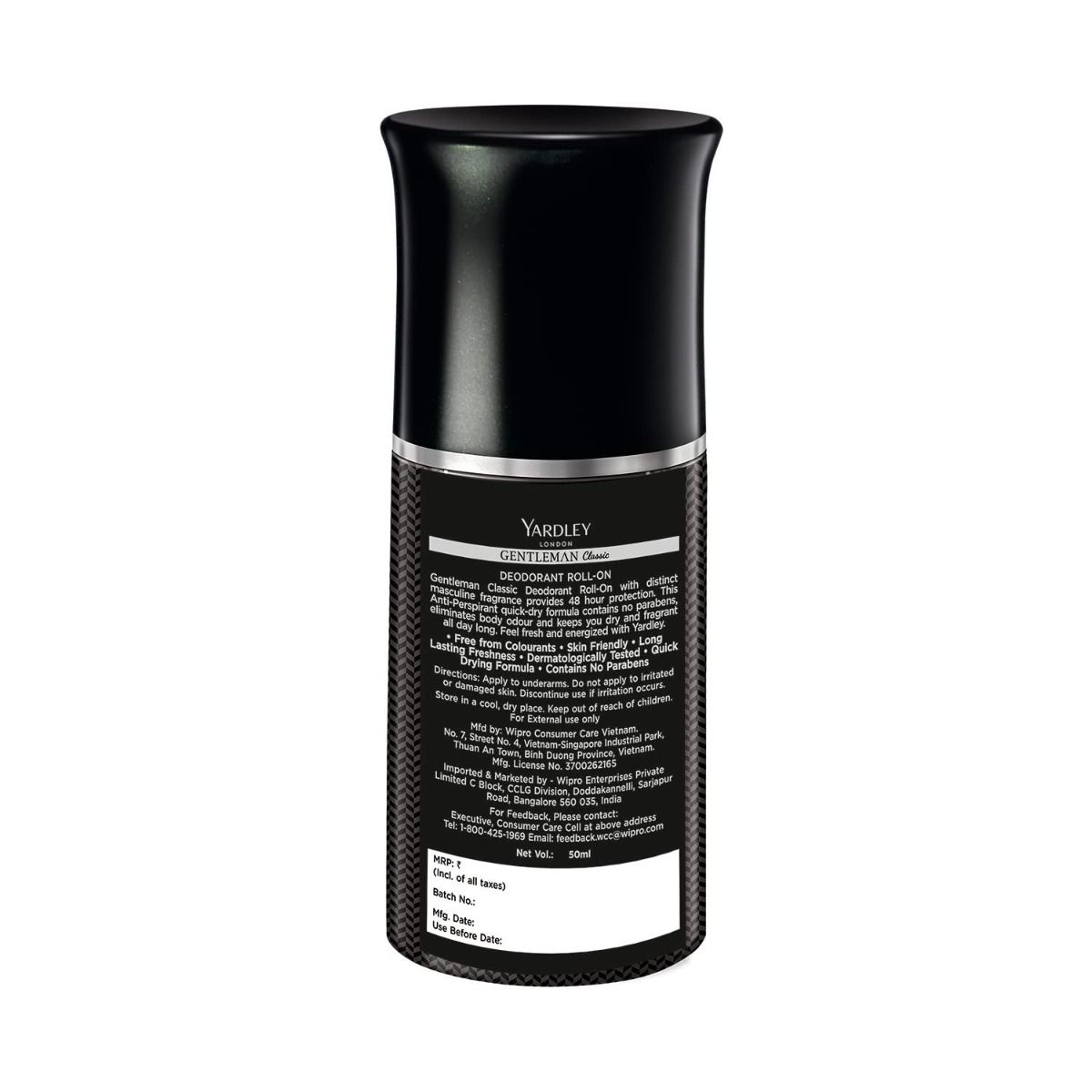 Yardley London Gentleman Classic Deodorant Roll-On for Men, 50 ml Price ...
