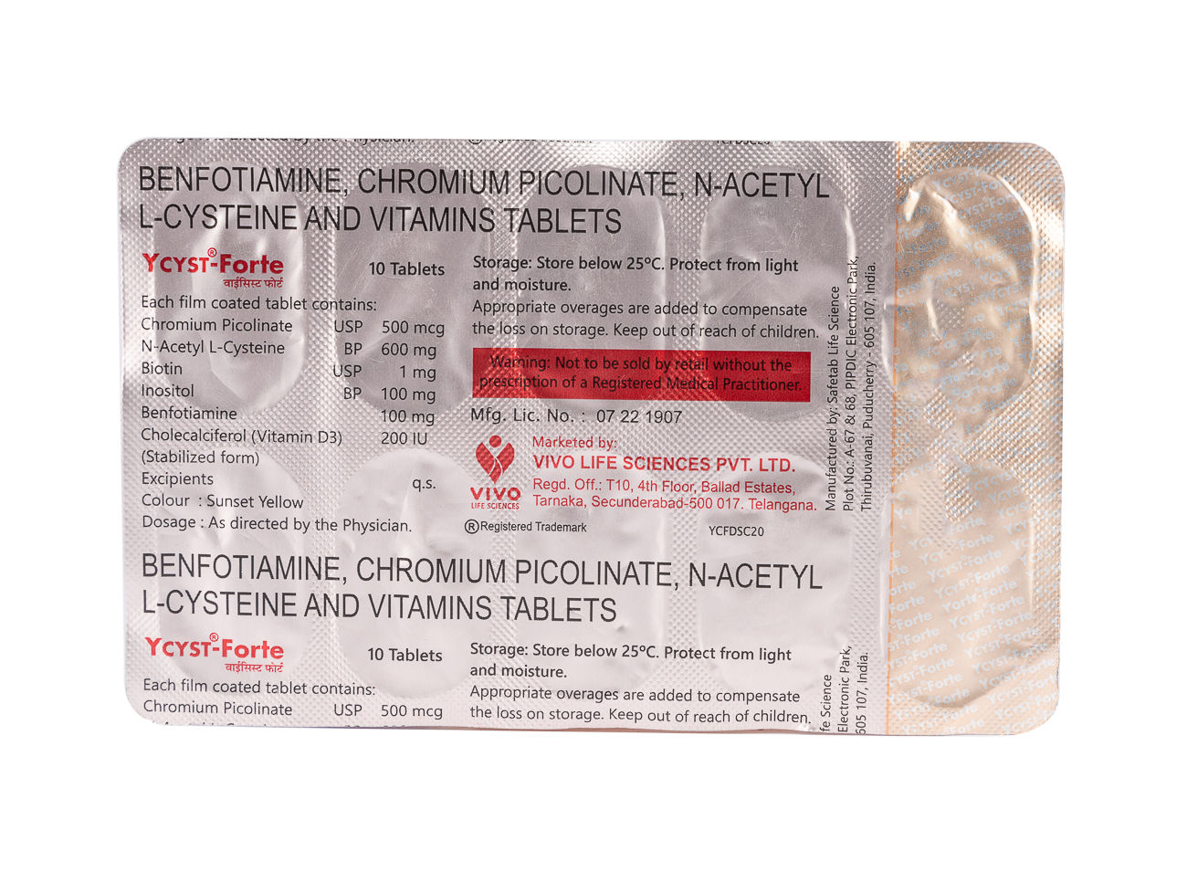 Y Cyst Forte Tablet 10's Price, Uses, Side Effects, Composition ...