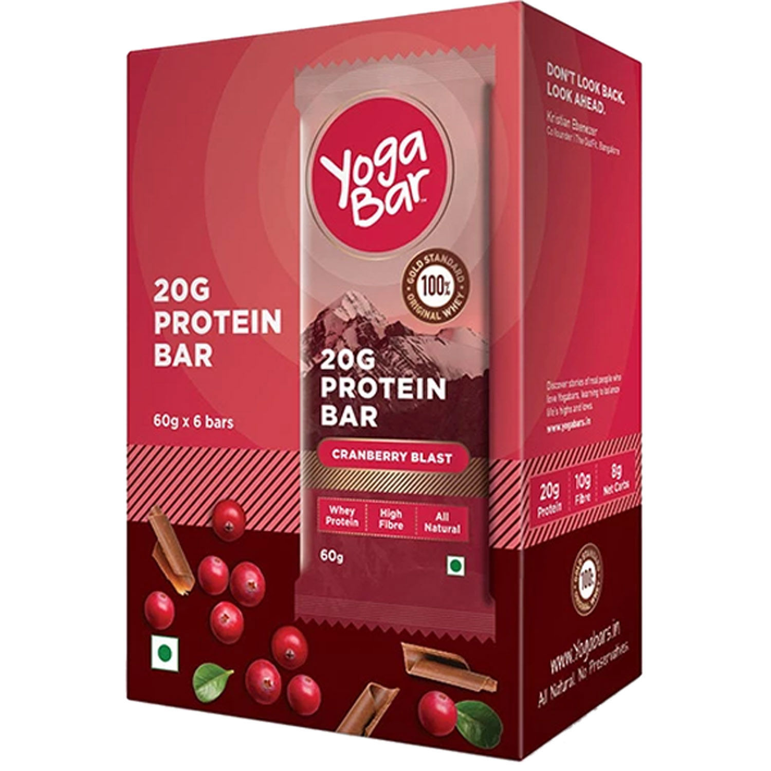 Yoga Bar Cranberry Blast 20 gm Protein Bar, 60 gm Price, Uses, Side ...