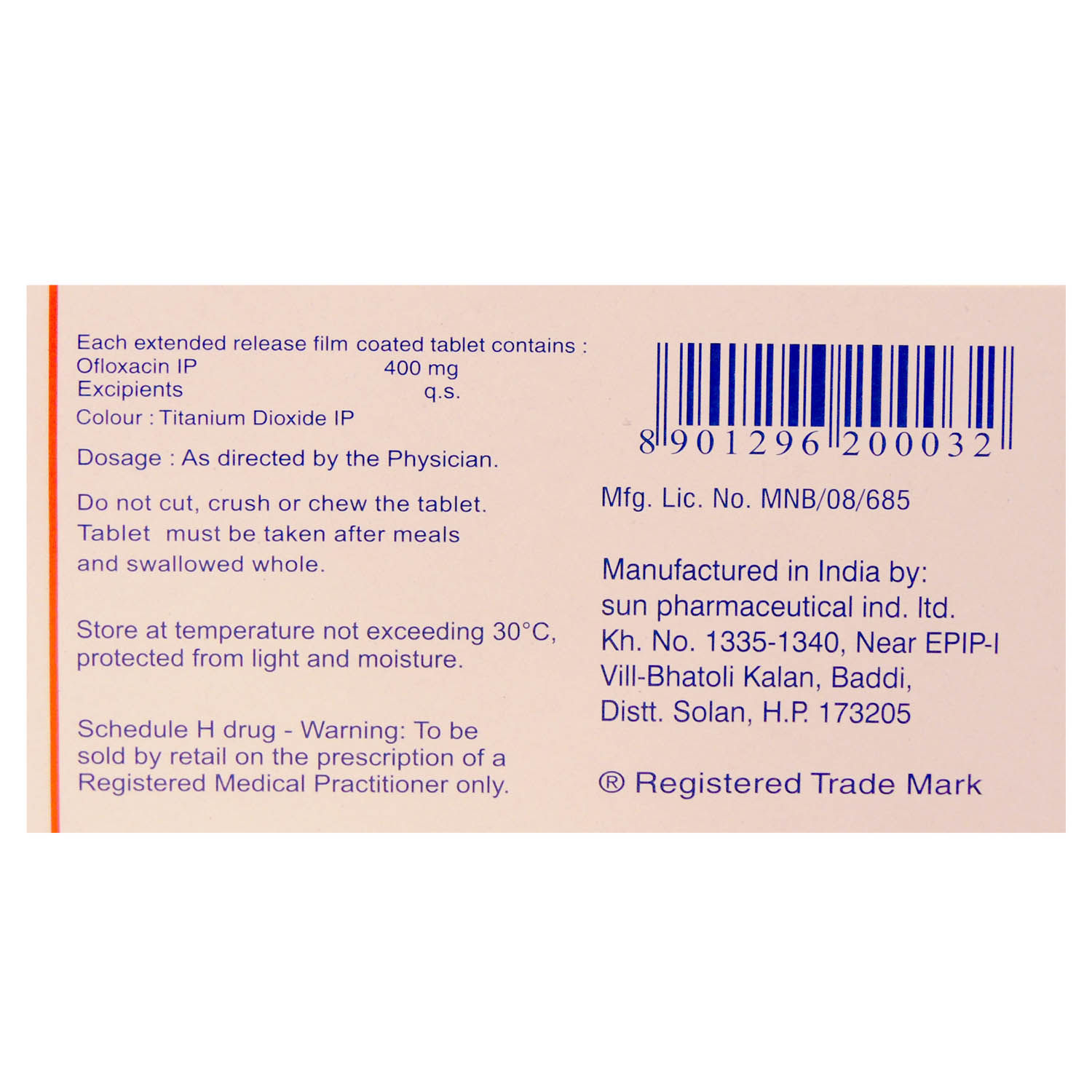 Zanocin OD 400 mg Tablet | Uses, Side Effects, Price | Apollo Pharmacy