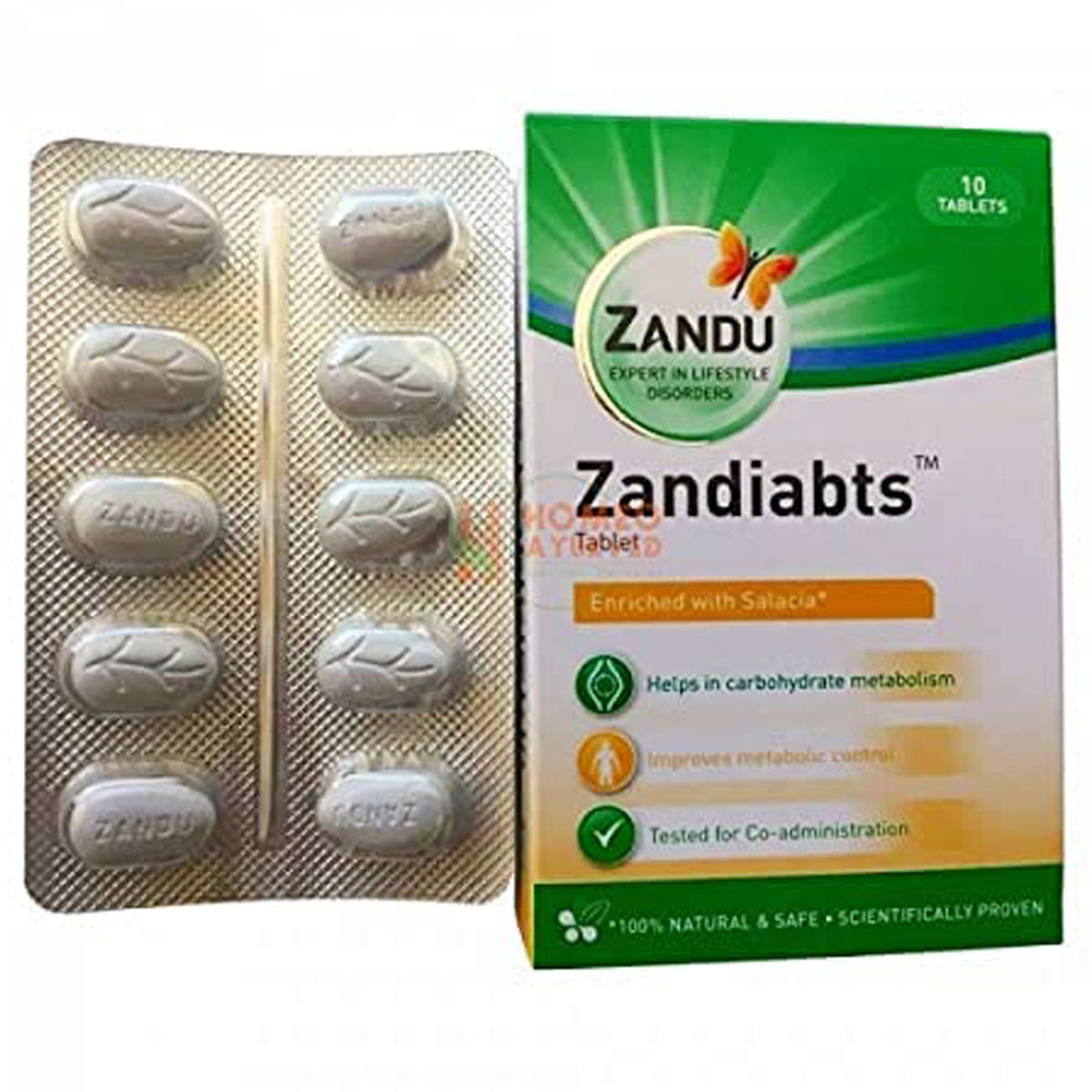 Buy Zandu Zandiabts, 10 Tablets | 19 Minutes Delivery | Apollo Pharmacy