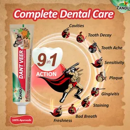 Buy Zandu Dant Veer Toothpaste, 100 gm | 19 Minutes Delivery | Apollo ...