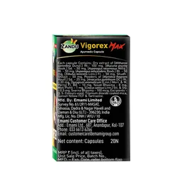 Buy Zandu Vigorex Max with with Shilajit, Gold, Saffron & Pearl, 20 ...