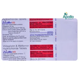 Zavamet 50/500 Tablet | Uses, Side Effects, Price | Apollo Pharmacy