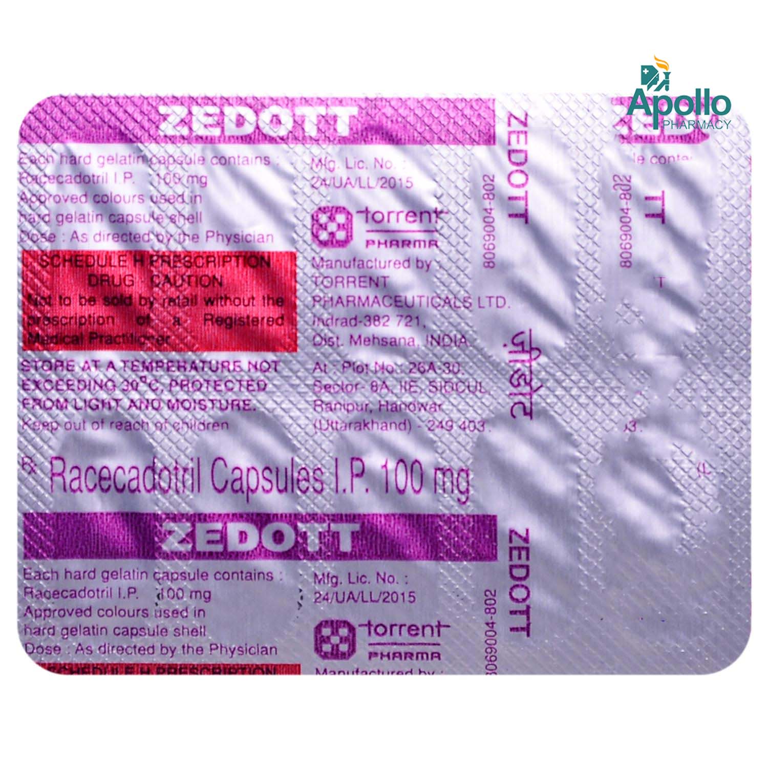 Zedott 100 mg Capsule | Uses, Side Effects, Price | Apollo Pharmacy