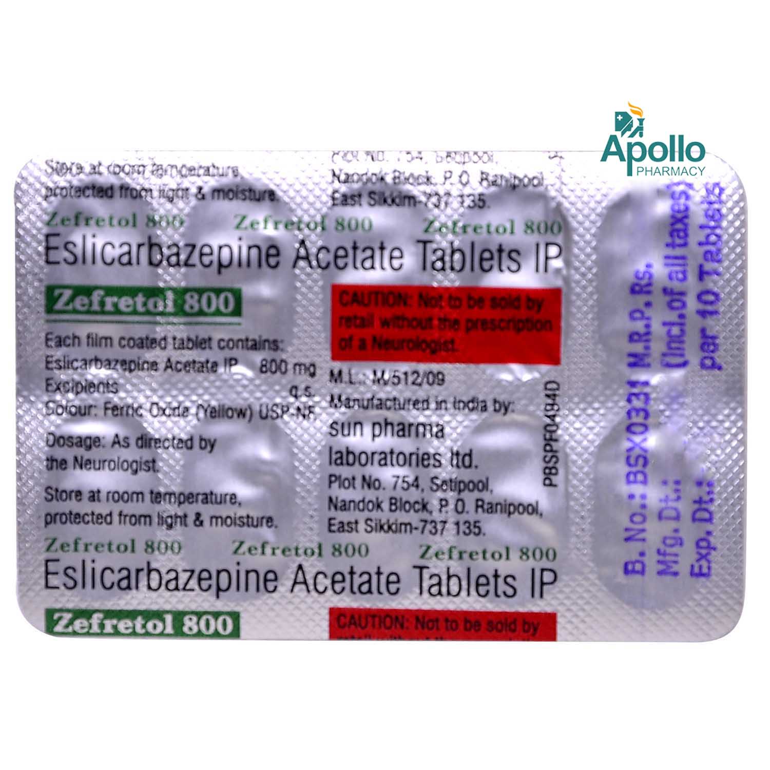 Zefretol 800 Tablet 10's Price, Uses, Side Effects, Composition ...