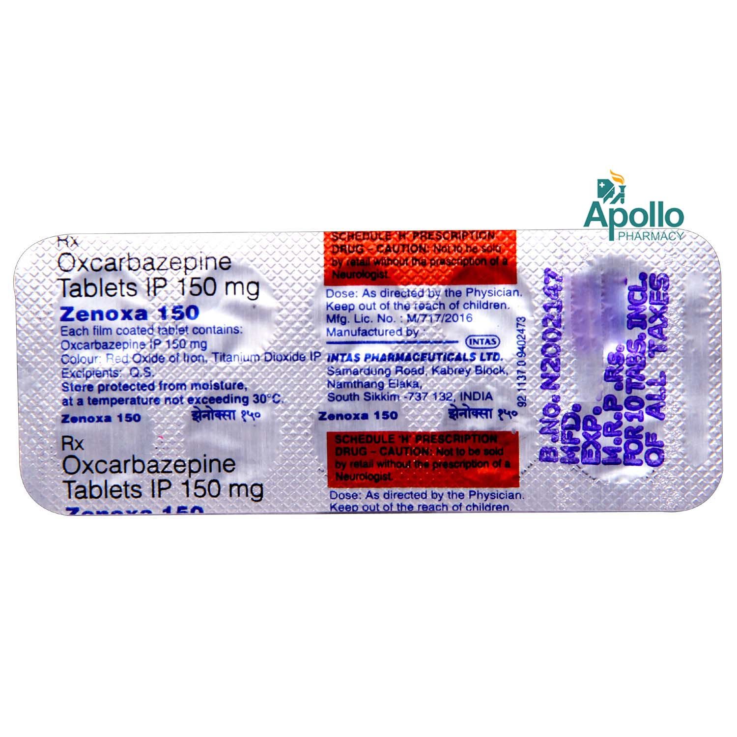 Zenoxa 150 Tablet | Uses, Side Effects, Price | Apollo Pharmacy