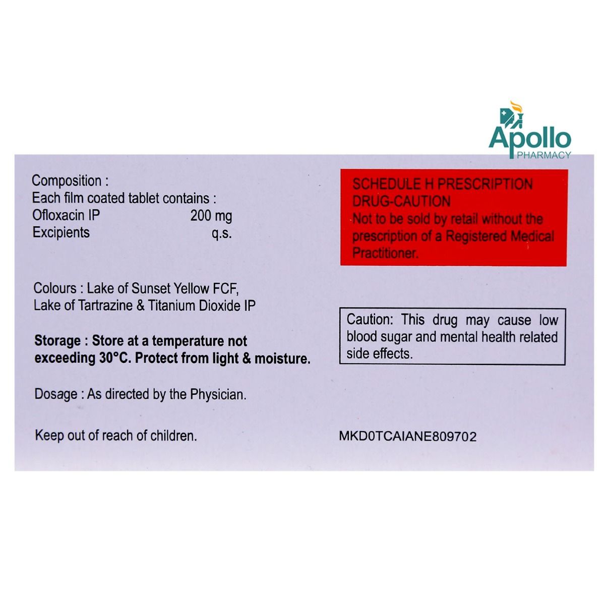 Zenflox-200 Tablet | Uses, Side Effects, Price | Apollo Pharmacy