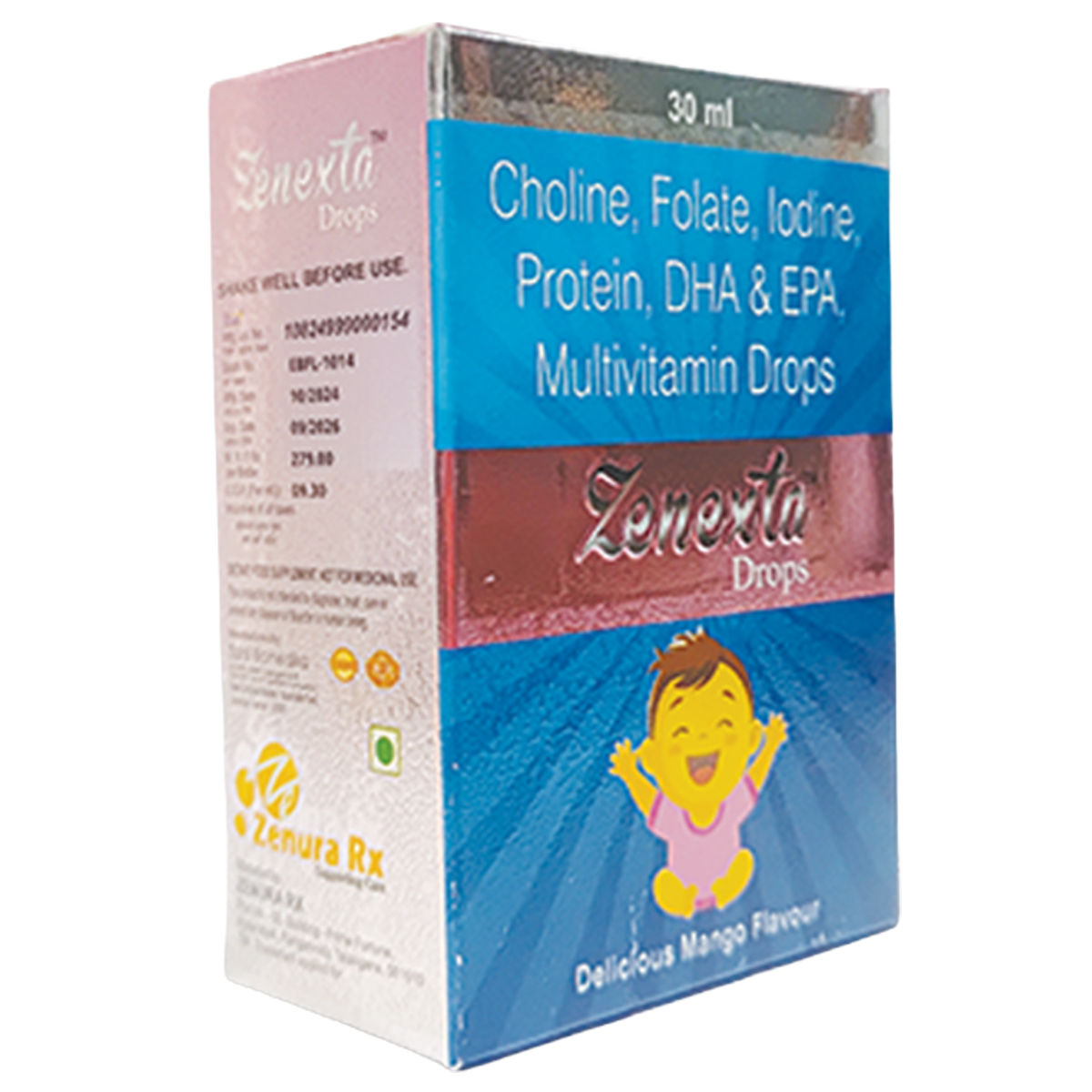 Buy Zenexta Delicious Mango Flavour Oral Drops 30 ml | 19 Minutes ...