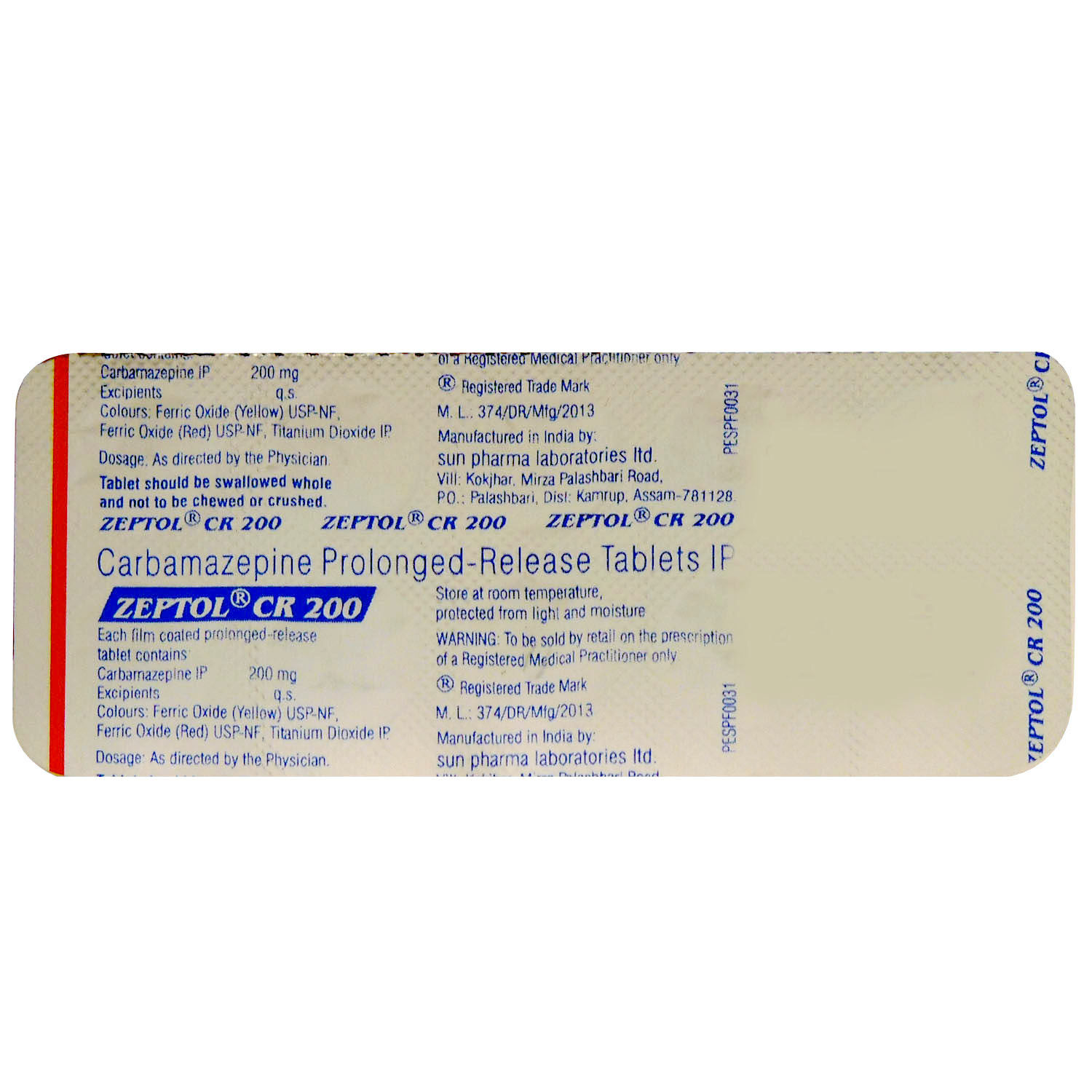 Zeptol CR 200 Tablet 10's Price, Uses, Side Effects, Composition ...