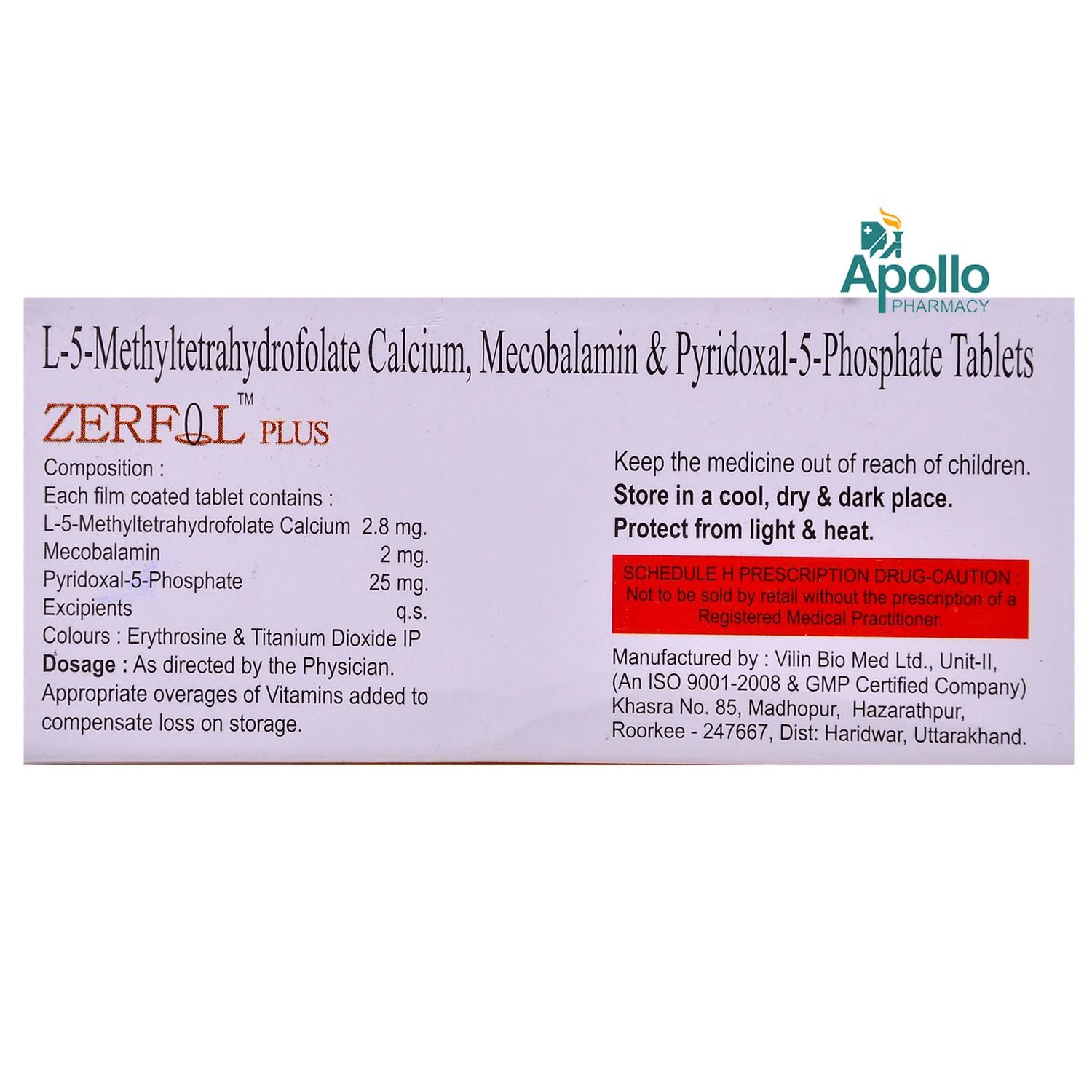Zerfol Plus Tablet 10's Price, Uses, Side Effects, Composition - Apollo ...