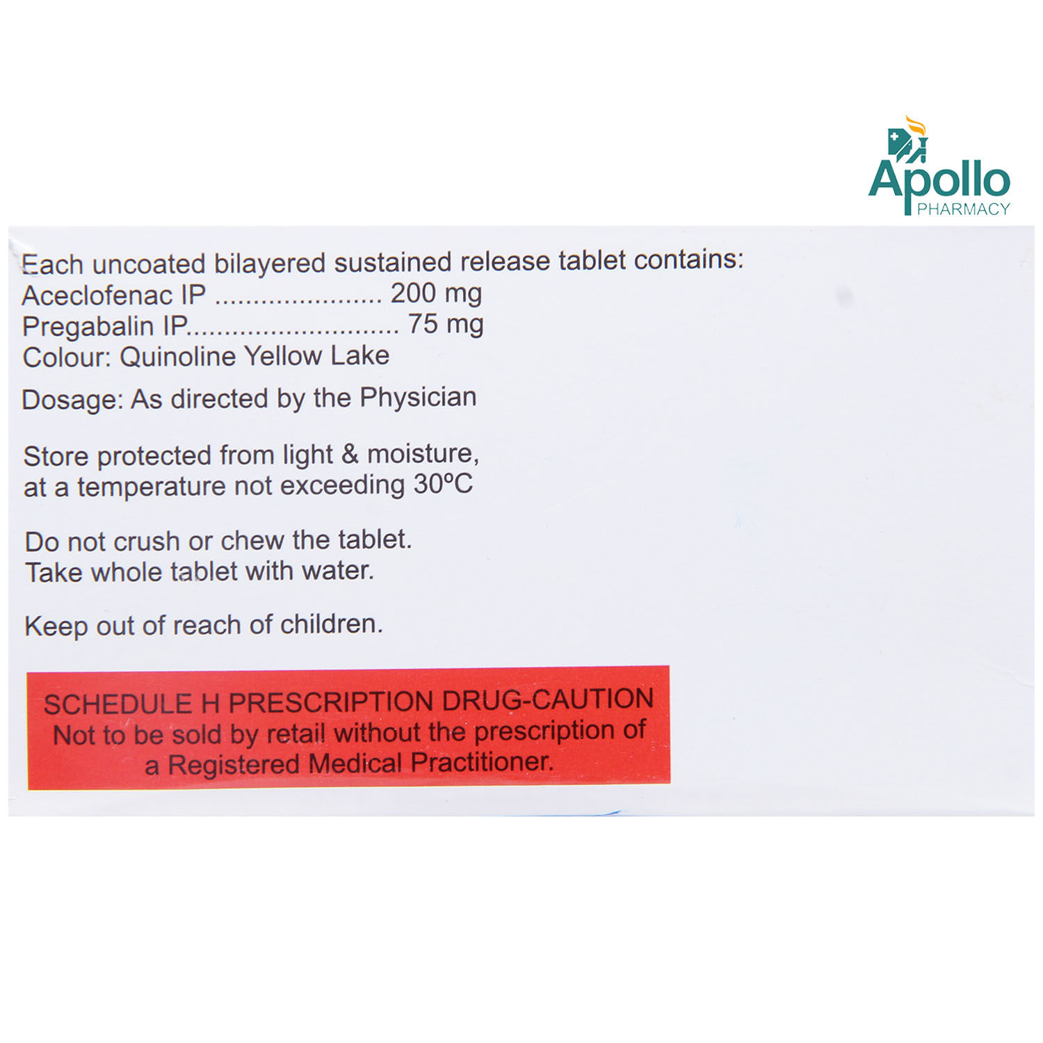 ZERODOL PG 200/75MG TABLET | Uses, Side Effects, Price | Apollo Pharmacy