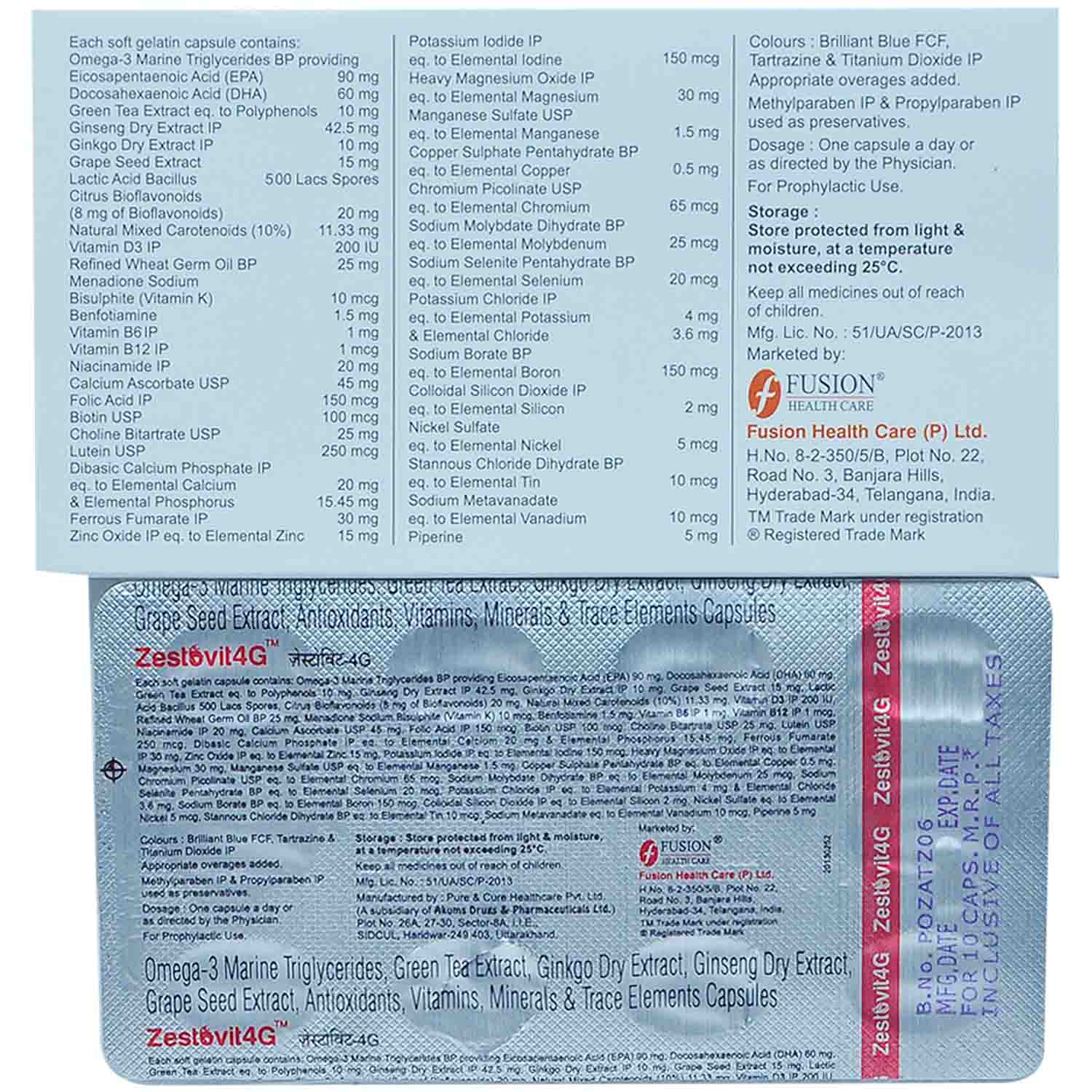 Zestovit 4G Capsule 10's Price, Uses, Side Effects, Composition ...