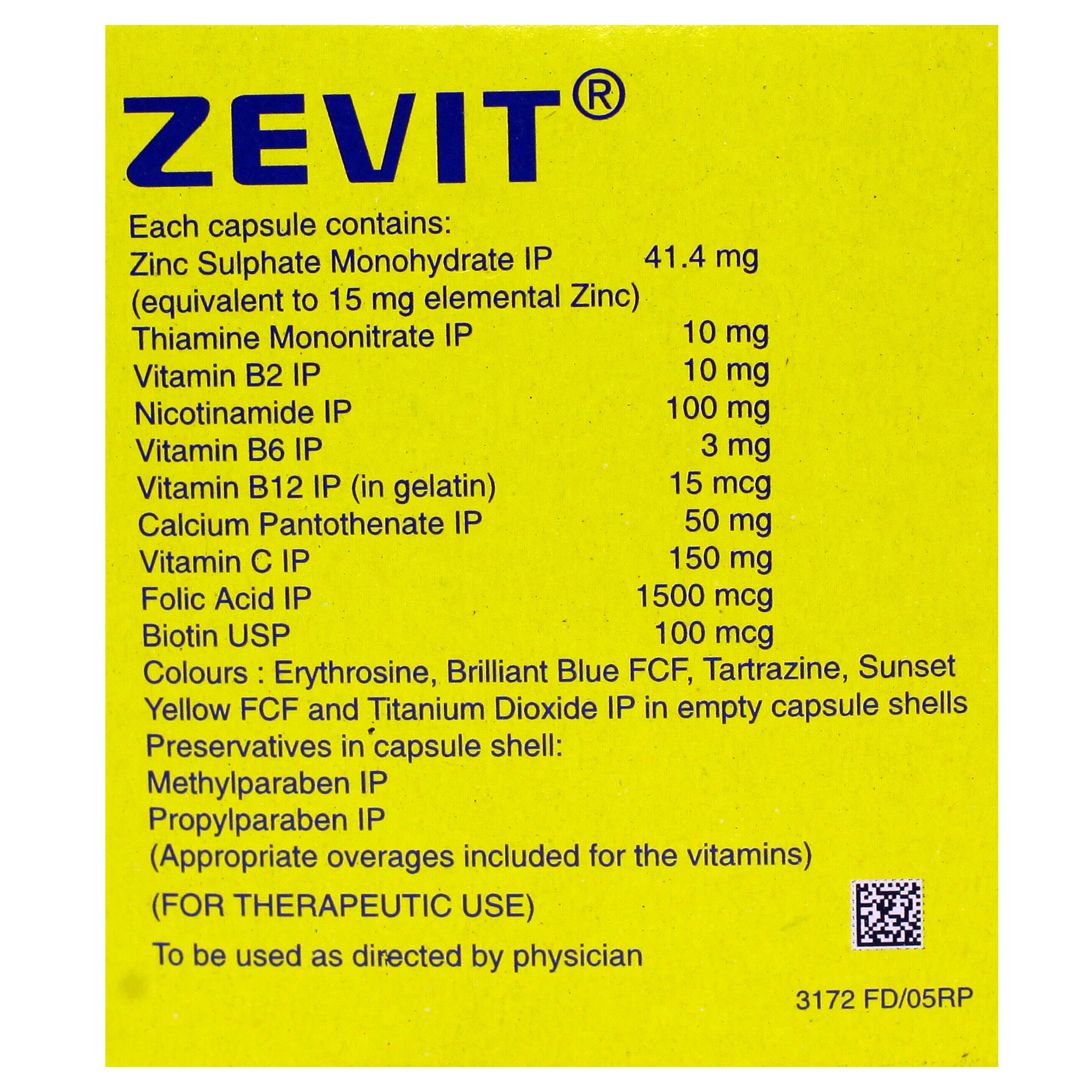 Zevit Capsule 30's Price, Uses, Side Effects, Composition - Apollo Pharmacy
