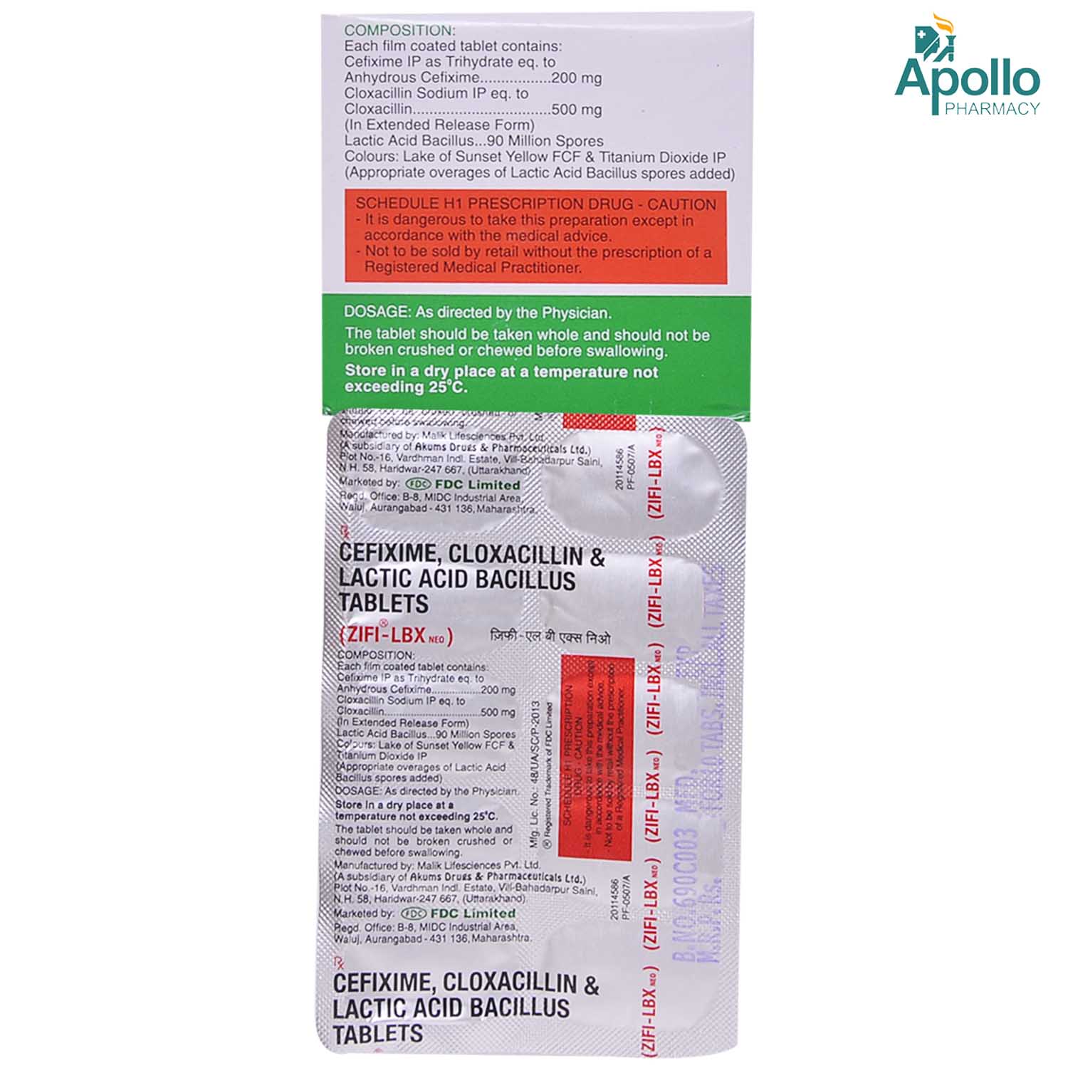 Zifi Lbx Neo Tablet 10's Price, Uses, Side Effects, Composition ...