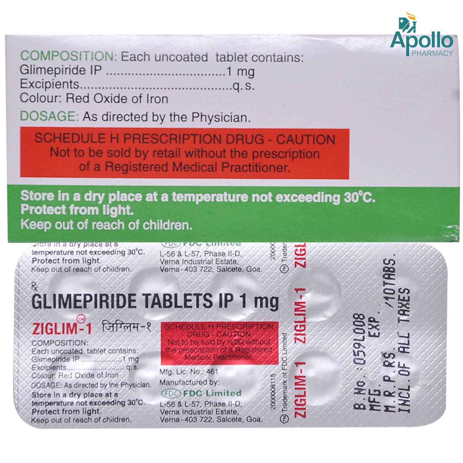 ZIGLIM 1MG TABLET Price, Uses, Side Effects, Composition - Apollo Pharmacy