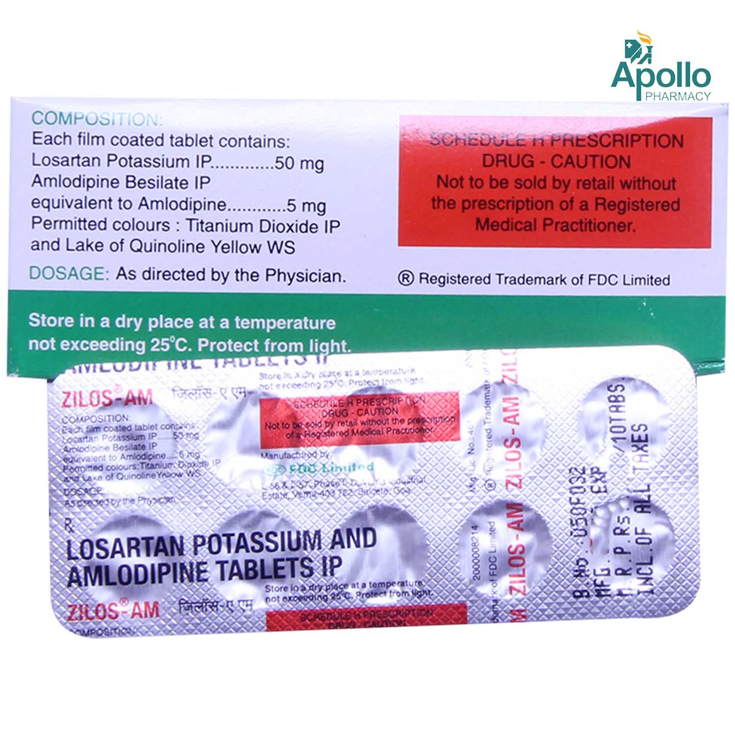 ZILOS AM TABLET Price, Uses, Side Effects, Composition - Apollo Pharmacy