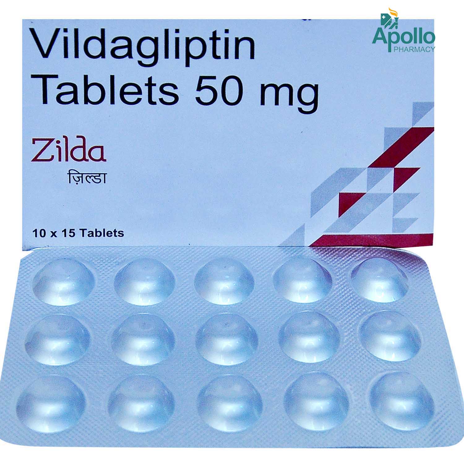 Zilda 50 Tablet 15's Price, Uses, Side Effects, Composition - Apollo ...