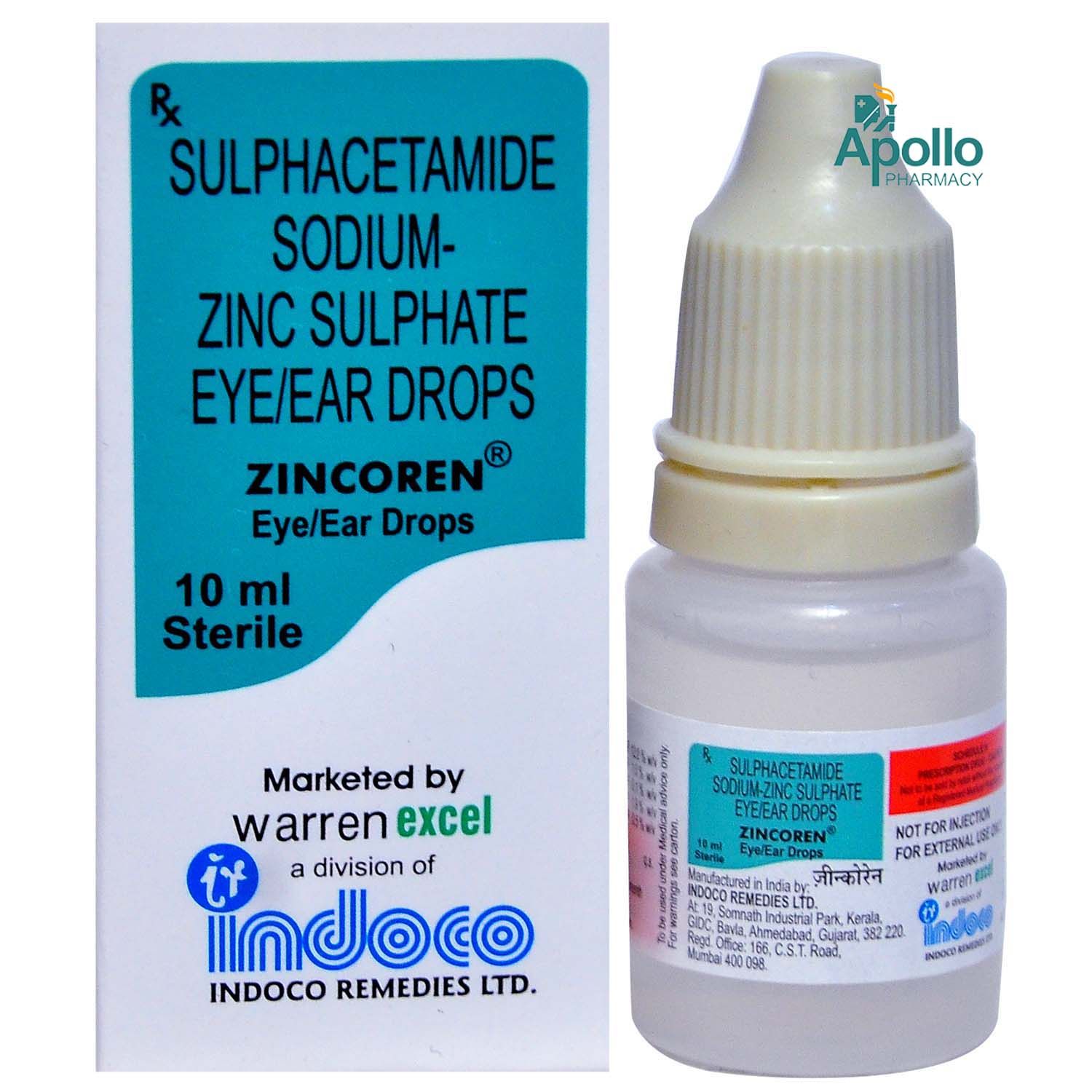 Zincoren Eye/Ear Drops 10 ml Price, Uses, Side Effects, Composition ...
