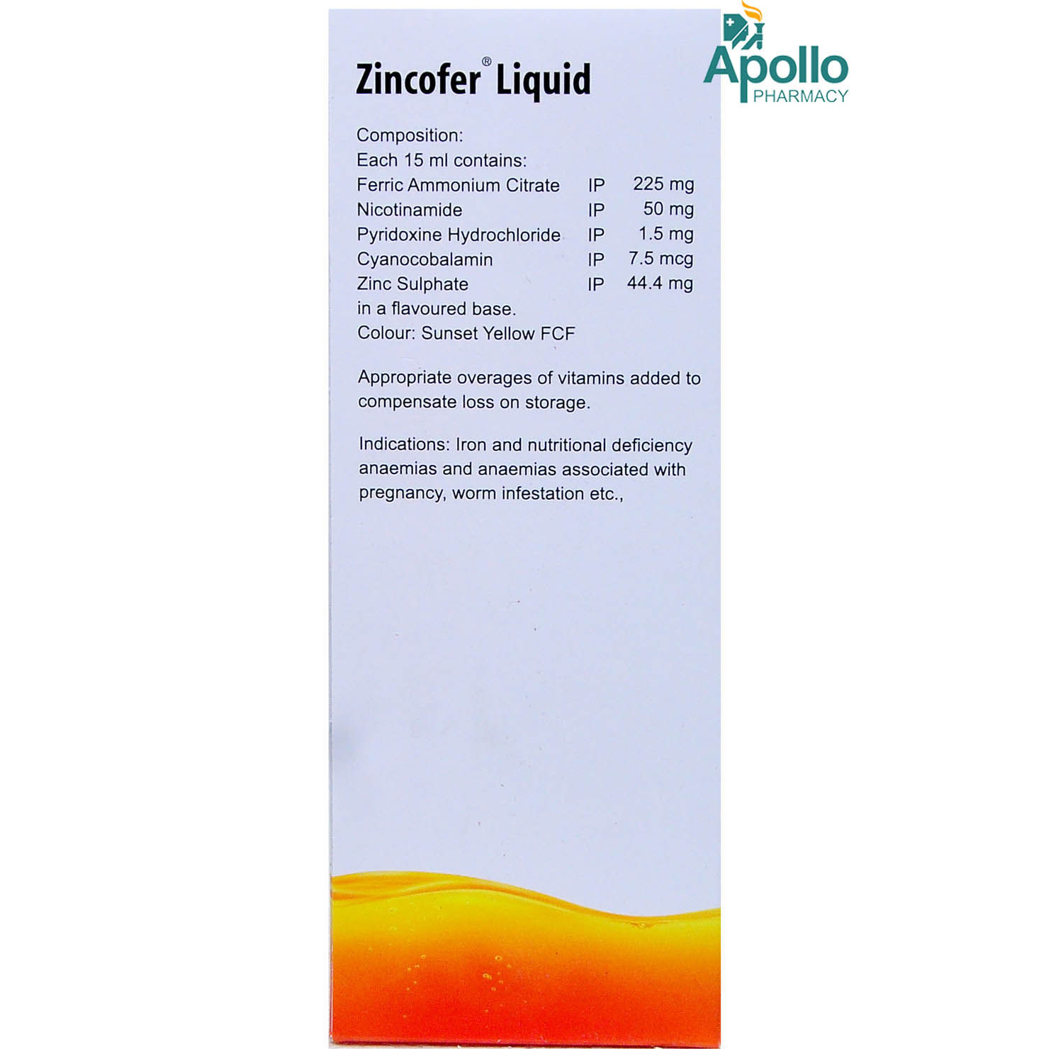 Zincofer Syrup | Uses, Side Effects, Price | Apollo Pharmacy